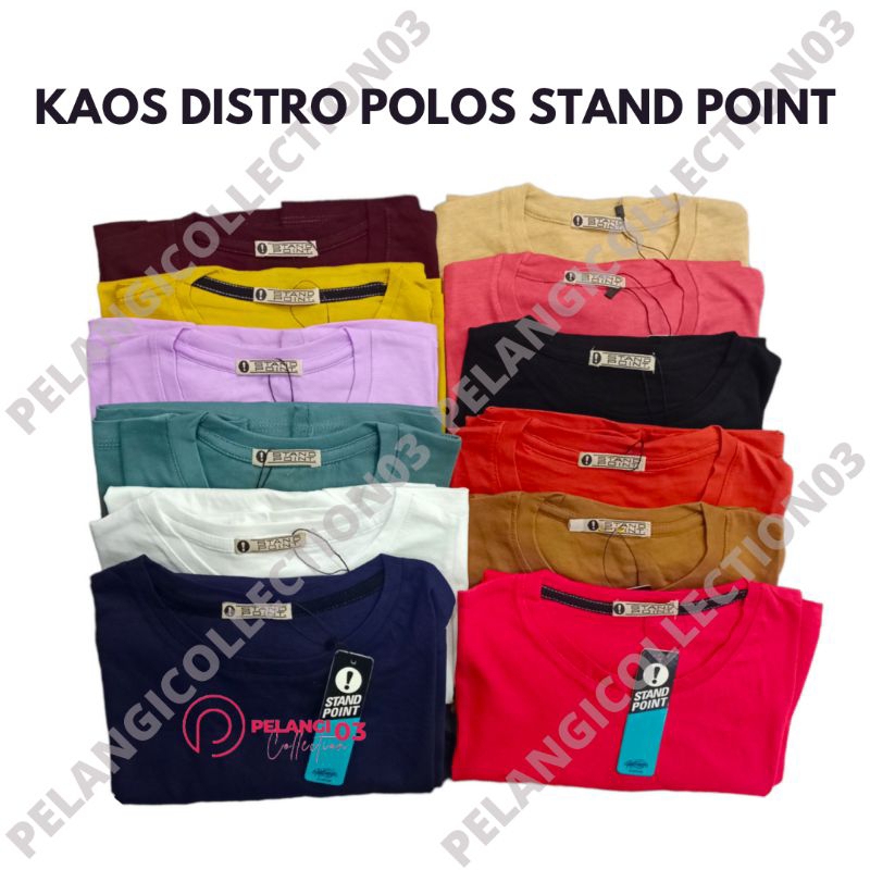 Jual KAOS POLOS DISTRO STAND POINT | Shopee Indonesia