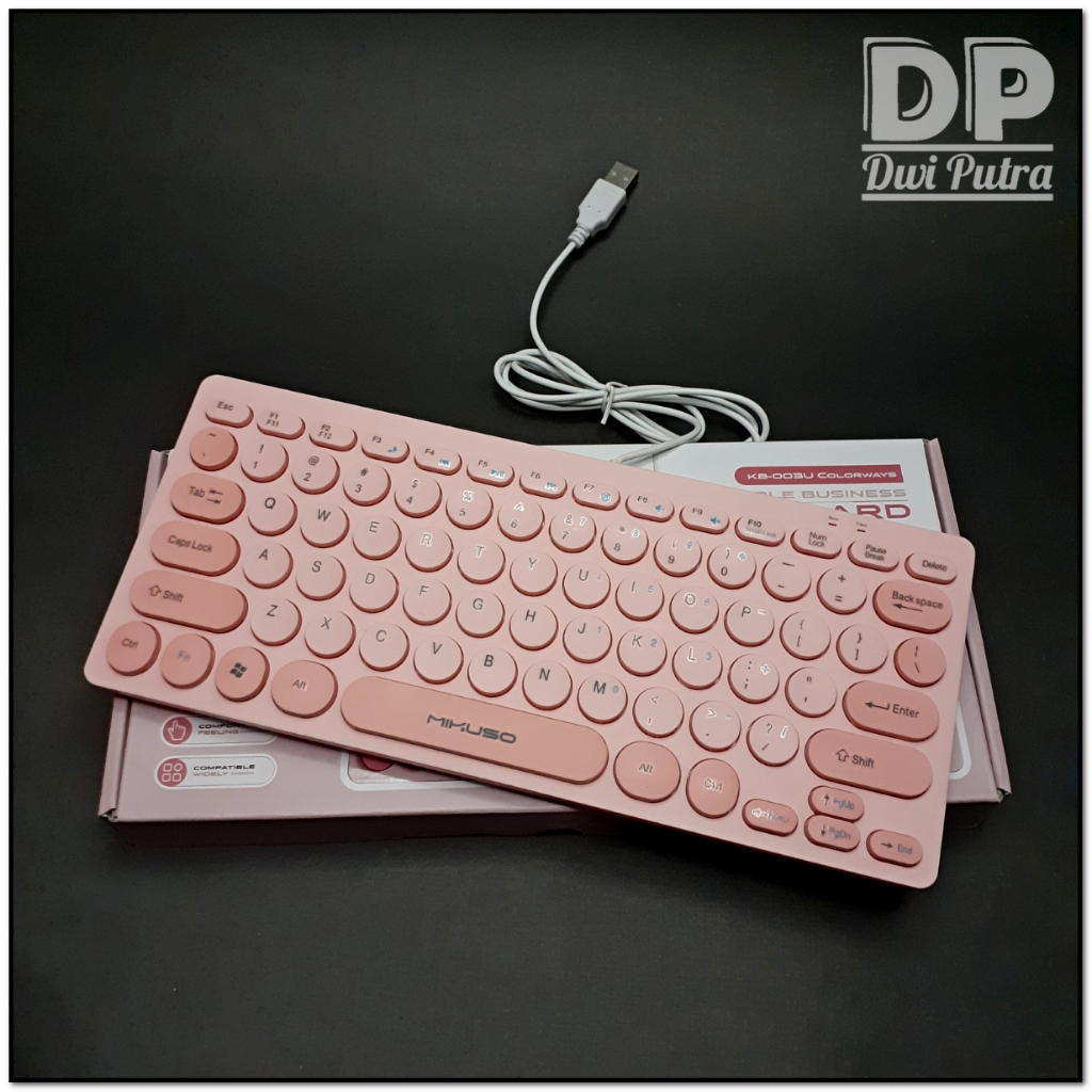 Jual KEYBOARD MINI MIKUSO KB-003U USB // COLORWAYS WARNA PASTEL OFFICE ...