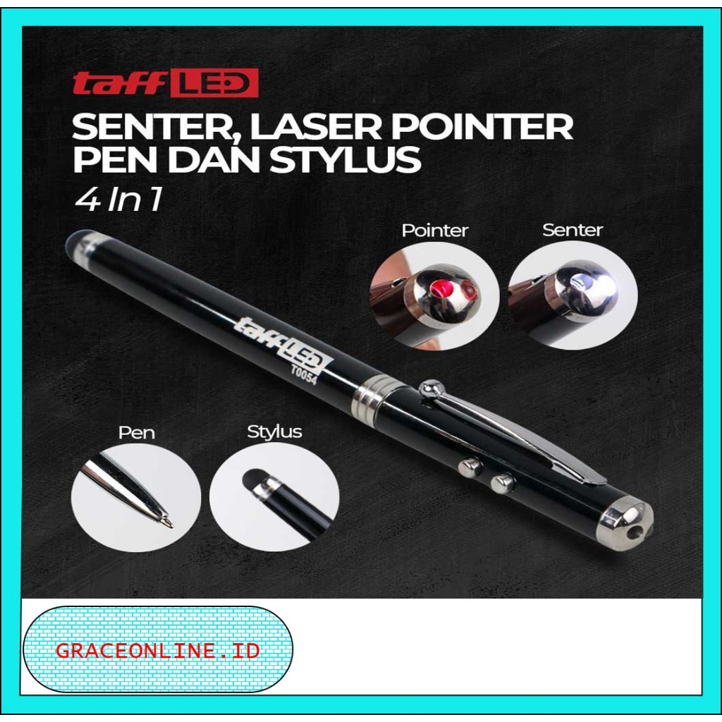 Jual Taffled Laser Senter Senter Laser Pulpen 4 In 1 Senter Laser Jarak ...