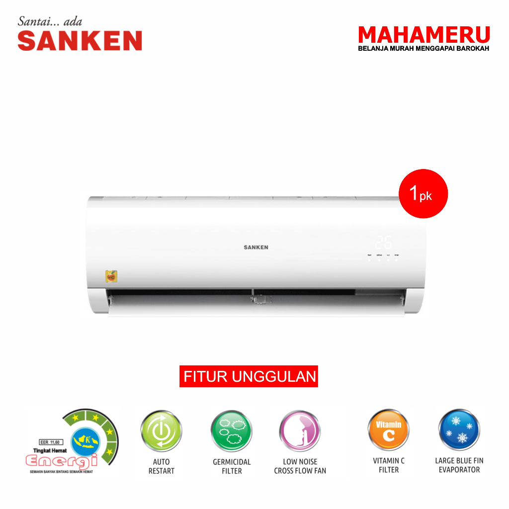 Jual AC SANKEN ESC-05DL / ESC-09DL Unit Only | Shopee Indonesia