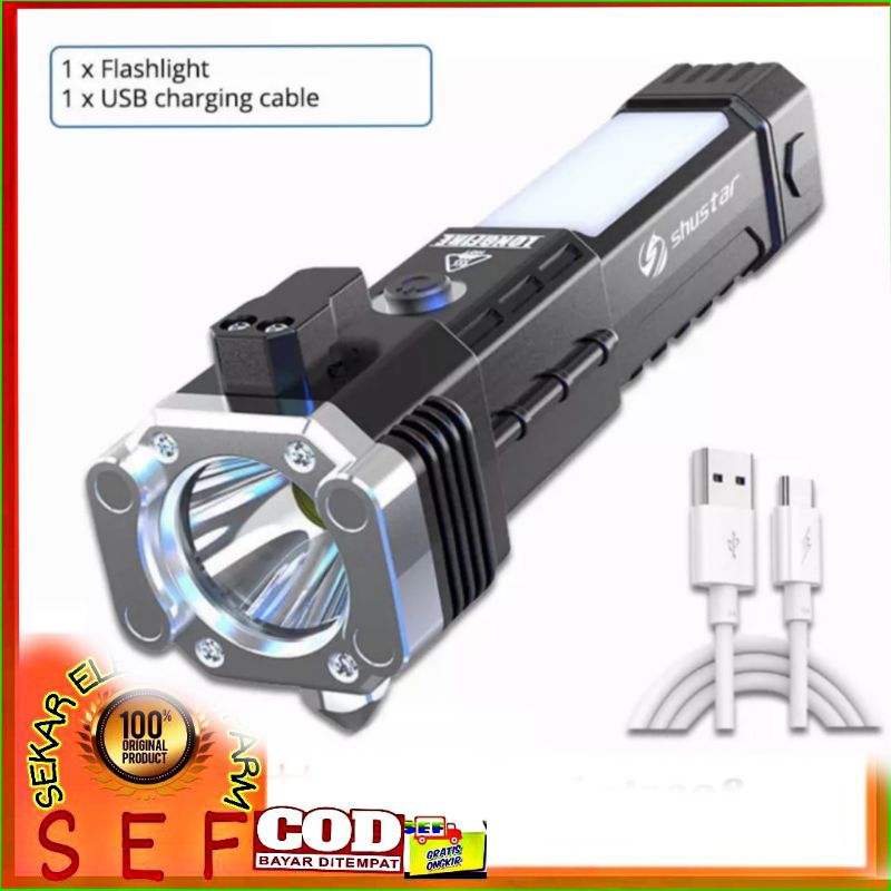 Jual SENTER OUTDOOR LED HAMMER EMERGENCY plus 4 MAGNET / SENTER CHARGER ...
