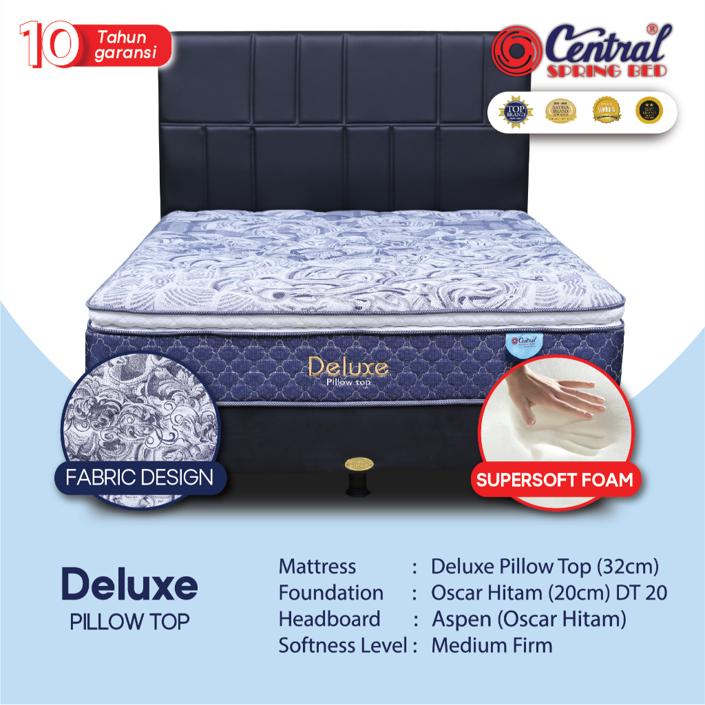 Jual Central Springbed Deluxe Pillow Top | Shopee Indonesia