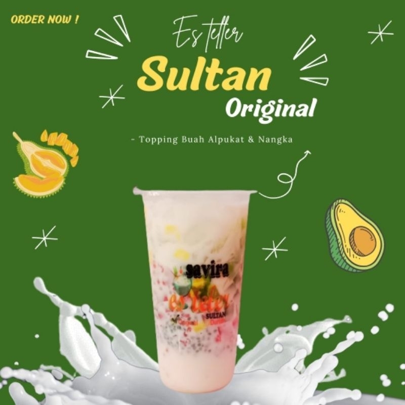 Jual ES TELER SULTAN VIRAL ORIGINAL CUP BESAR 22oz dan CUP MINI 16oz ...