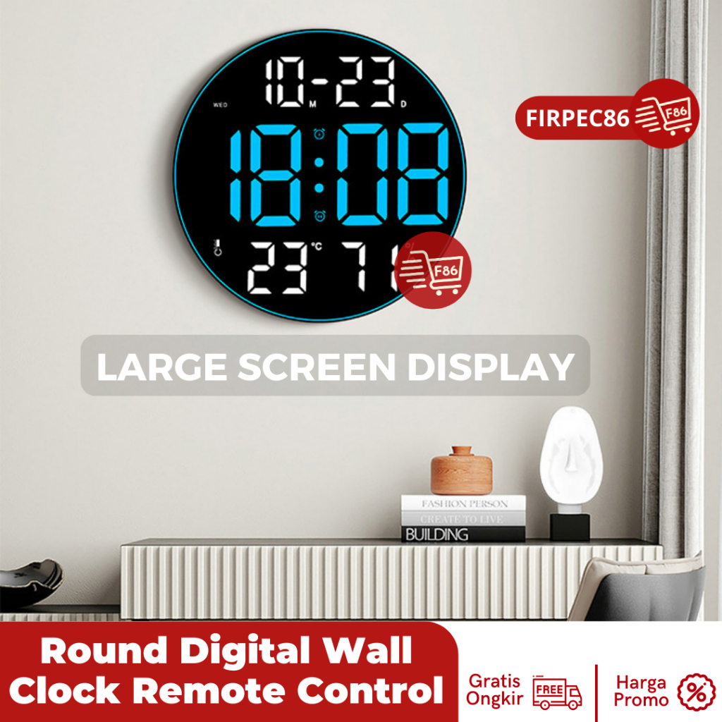 Jual Jam Dinding Meja Berdiri LED Digital Besar Layar Tanggal Suhu ...