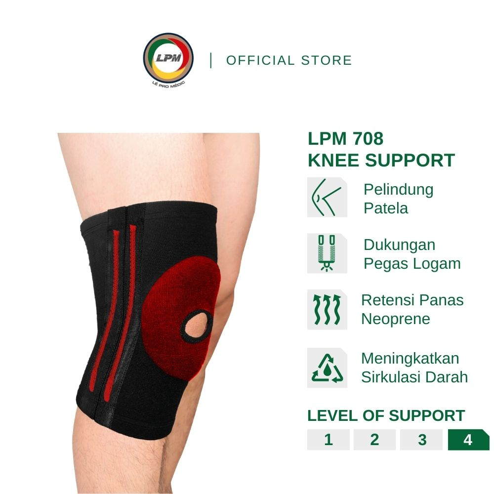 Jual LPM Knee Support Open Patella 708 Knee Pad Pelindung Lutut Deker Knee Brace Perlengkapan ...