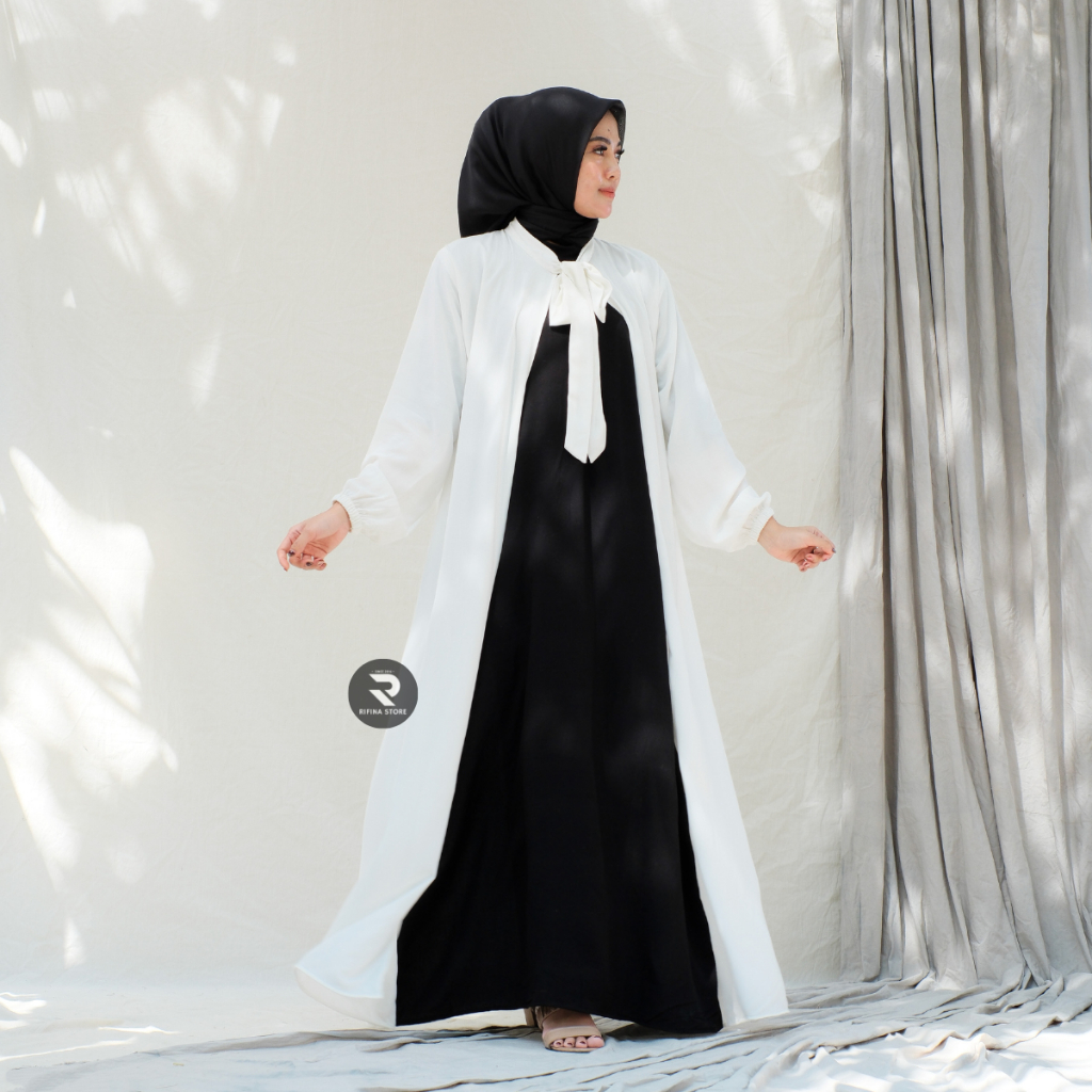 Jual Rifina Kaftan Amora Rayon Premium Busui Super Jumbo Dress Outer ...