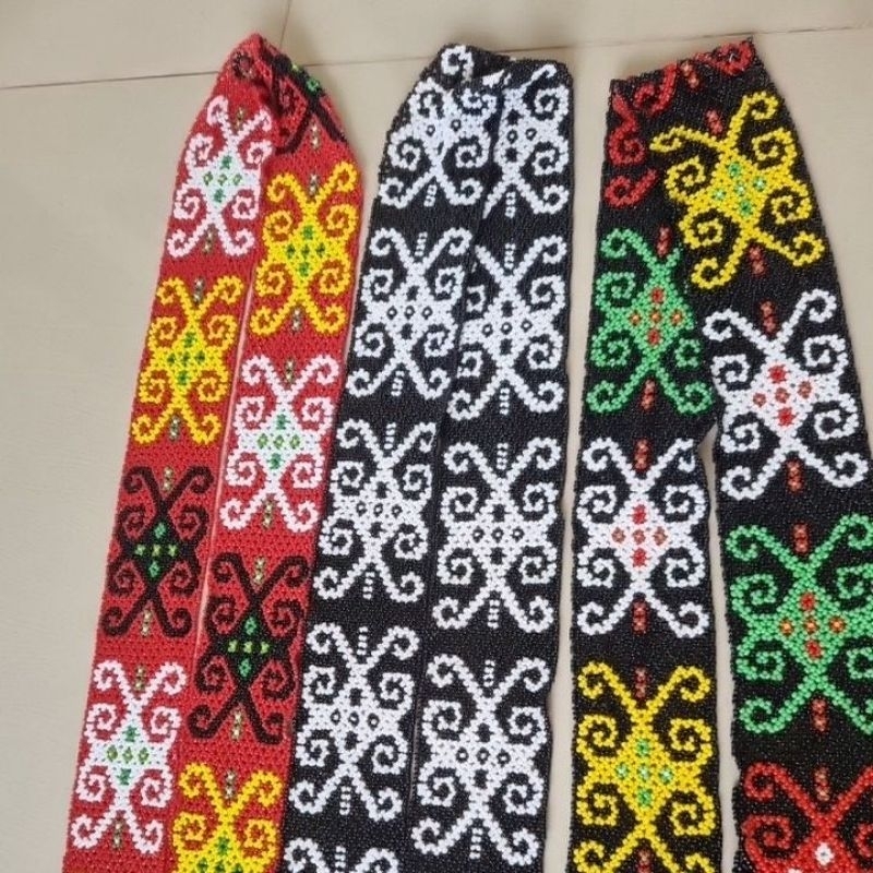 Jual syal manik Dayak borneo panjang 1.5 m syal khaas Dayak | Shopee ...