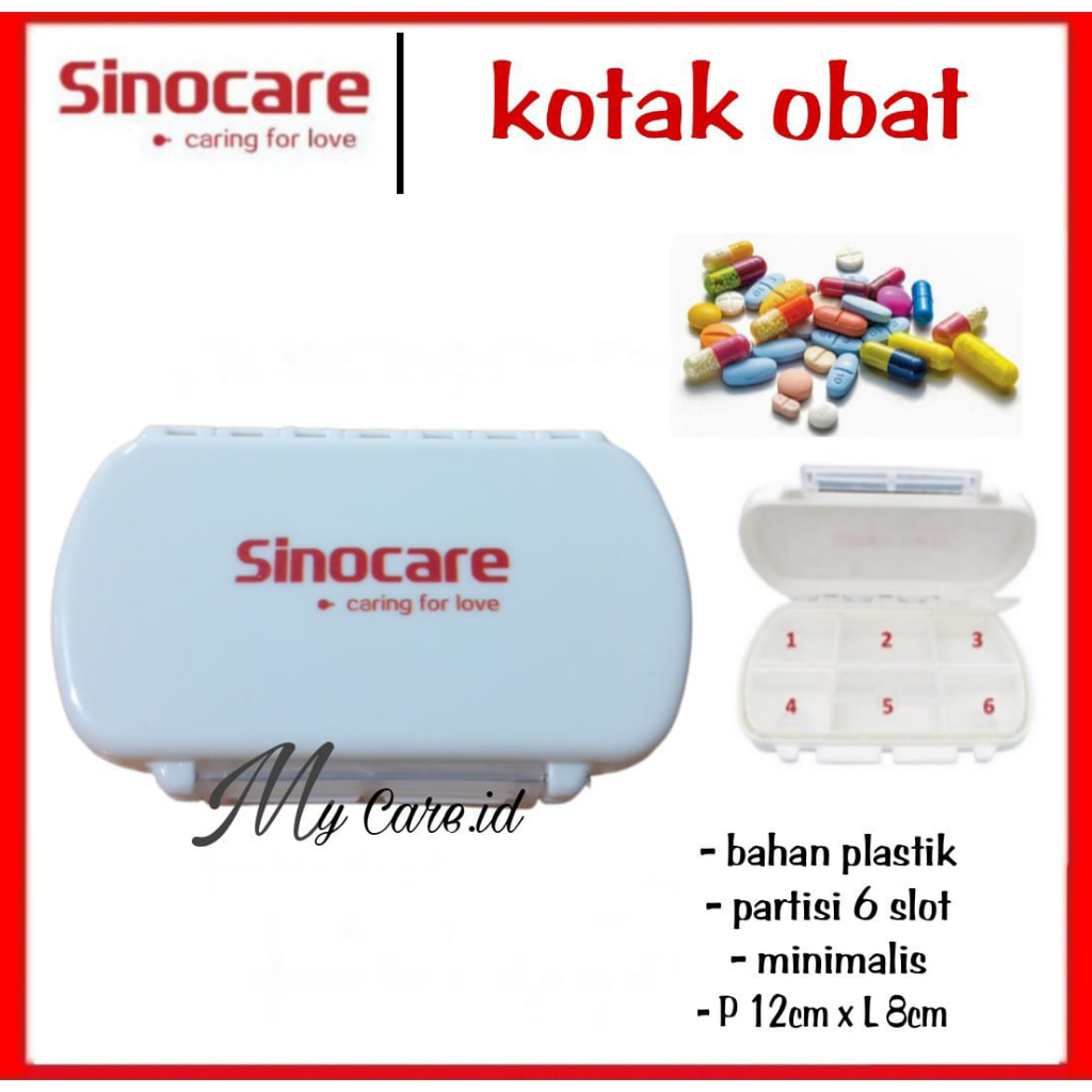 Jual LynCare KOTAK OBAT Plastik Harian SINOCARE / Tempat Obat Portable ...