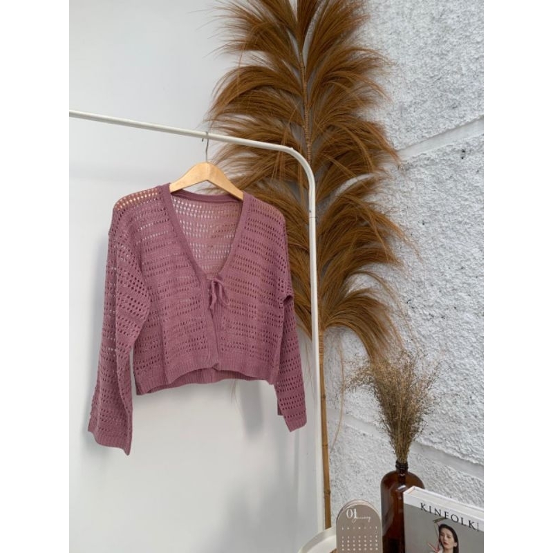 Jual Adeline Outer Crop Jaring / Pakaian Rajut Wanita | Shopee Indonesia