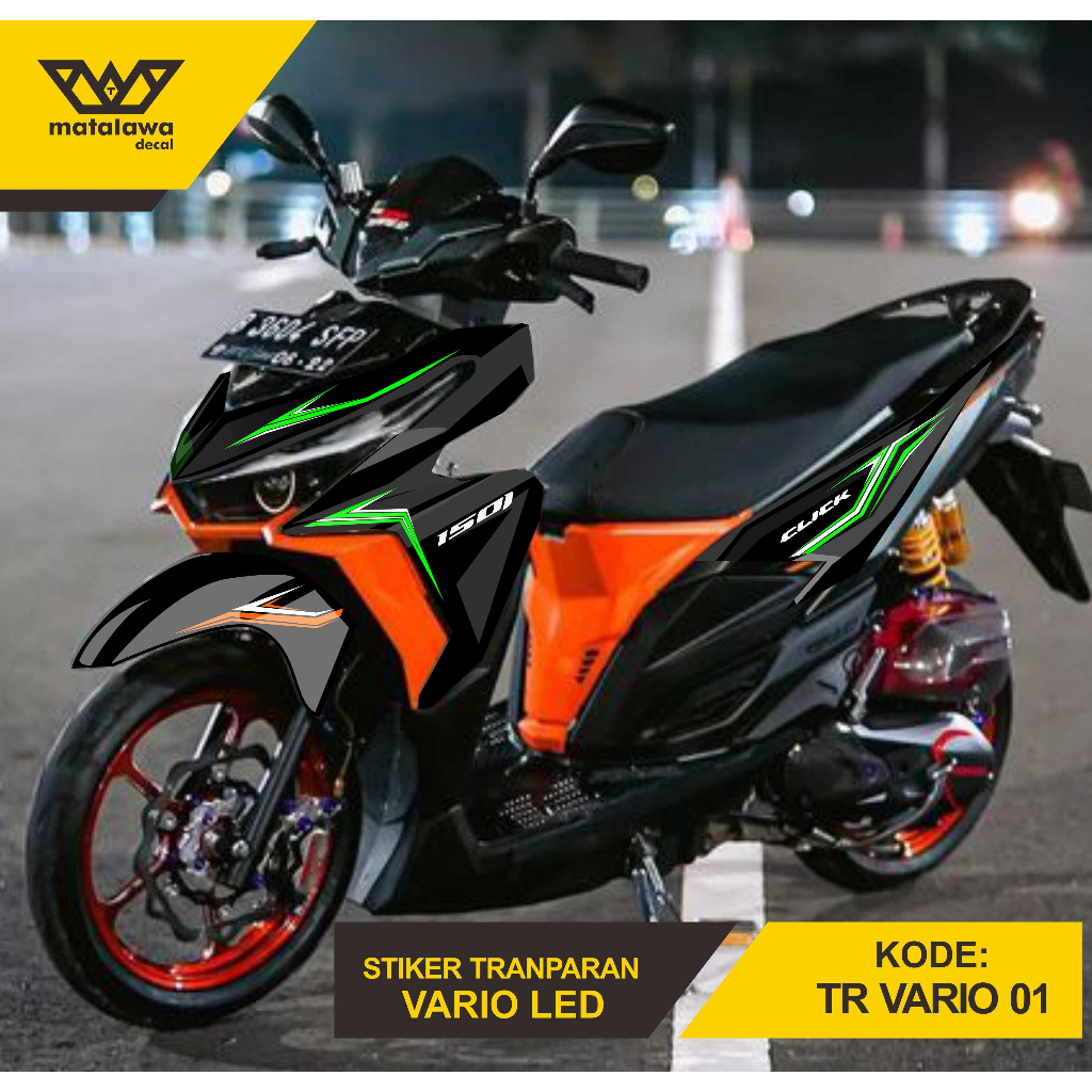 Jual STRIPING STICKER VARIO LED OLD 125 150 CLICK LIST TRANSPARAN ...