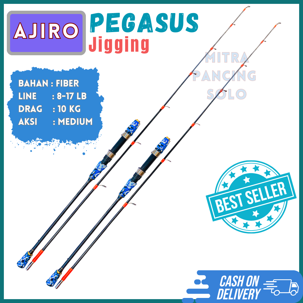 Jual JORAN PANCING JIGGING FIBER SOLID KAKU AJIRO PEGASUS 165 180cm ...