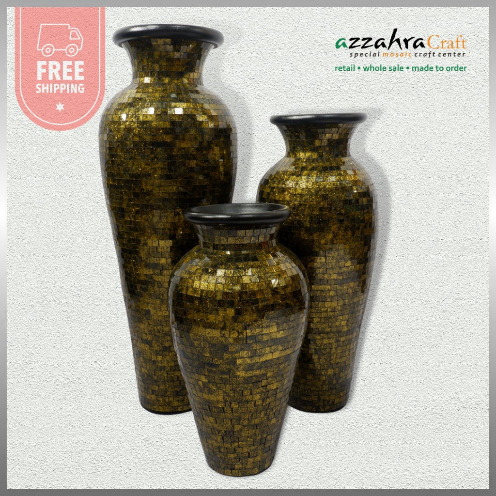 Jual Vas Bunga Guci Aesthetic Keramik Tinggi Dekorasi Meja Tamu Ruang ...