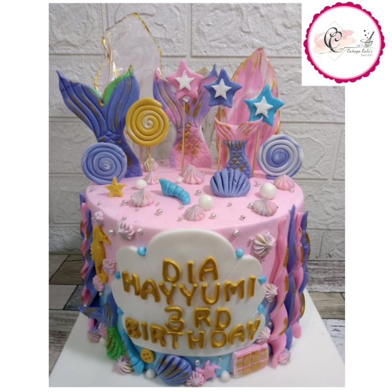 Jual Kue Ulang Tahun Mermaid / Kue Ultah Putri Duyung / Ariel Cake ...