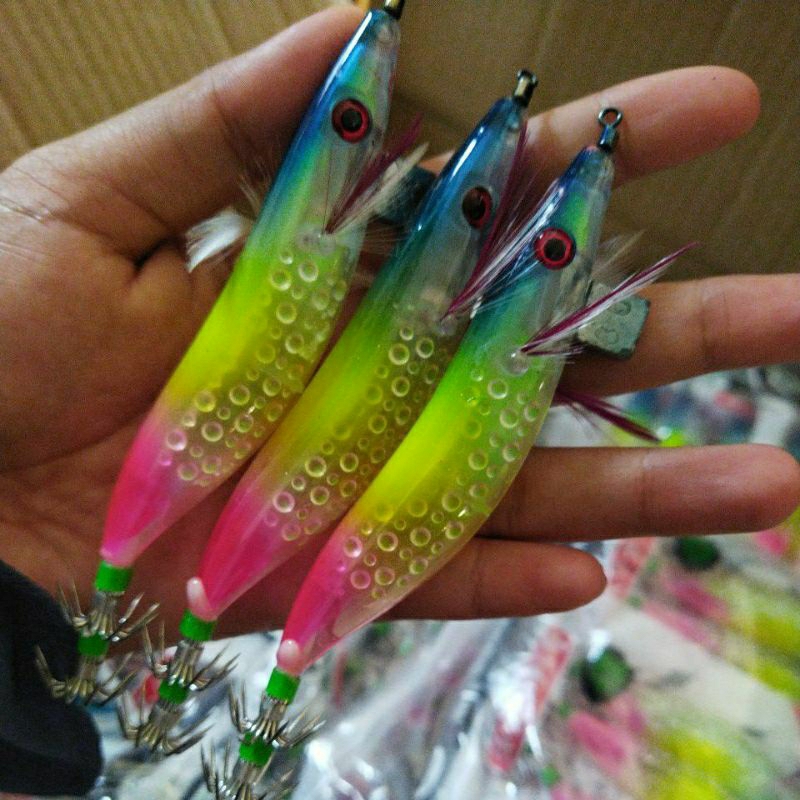 Jual pancing cumi - 3,0 udang-udangan seawood tri colours - udang ...