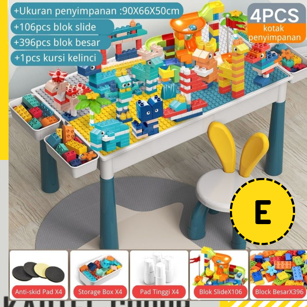 Jual HOME Mainan Lego Anak Building Block Meja Kursi Set Aktraktif ...