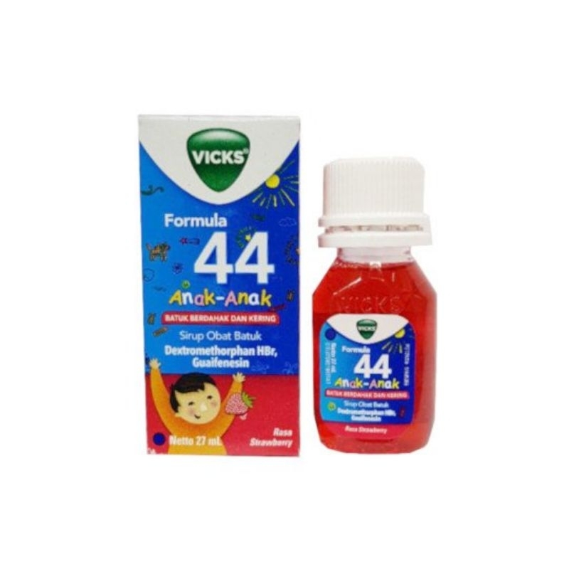 Jual VICKS FORMULA 44 ANAK sirup obat batuk berdahak dan kering rasa ...