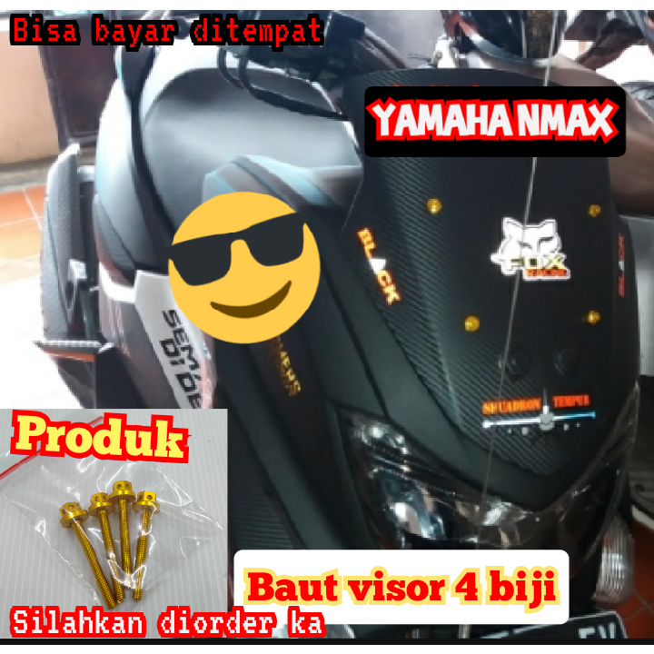 Jual baut windshield visor yamaha nmax full cnc IMPORT | Shopee Indonesia