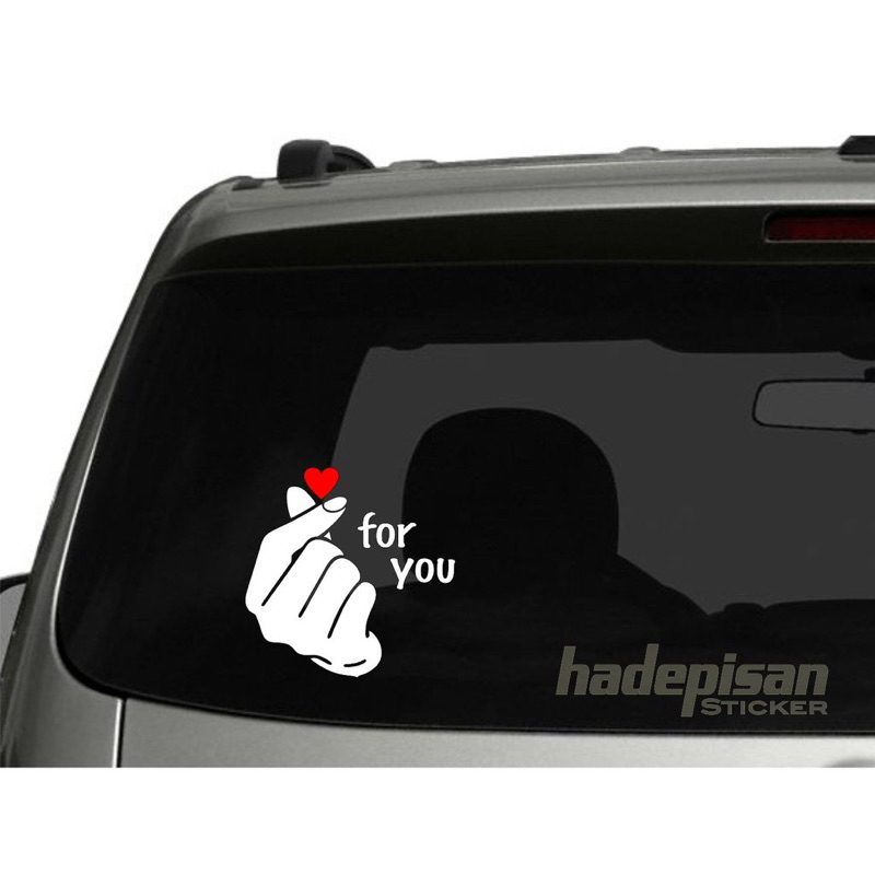 Jual Stiker Cutting Sticker Kaca Mobil Tanda Jari Love Cinta Heart ...