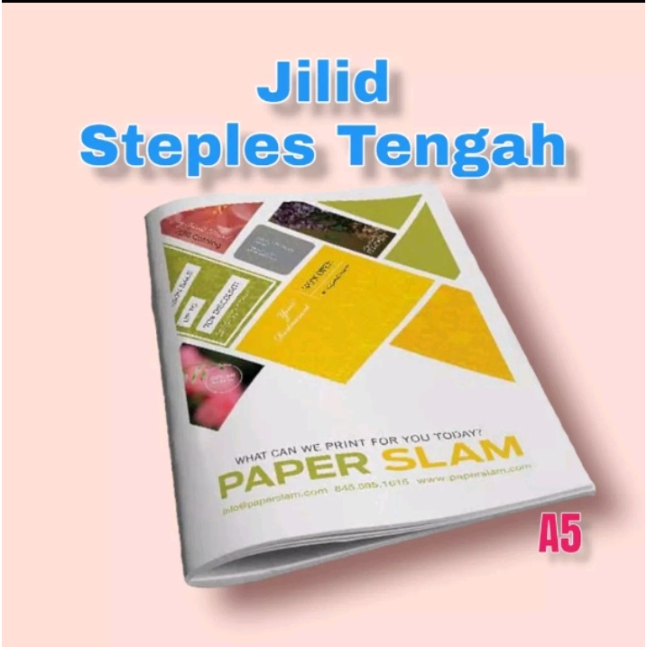 Jual Cetak Buku Booklet steples tengah isi Hitam Putih | Shopee Indonesia