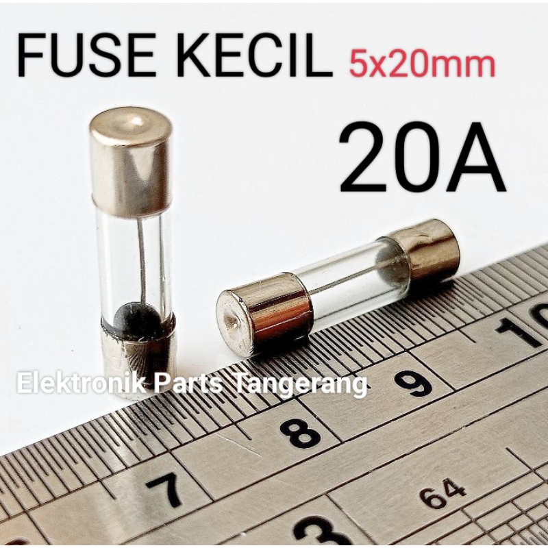 Jual (5 PCS) FUSE SEKRING 20A TABUNG KECIL 5X20mm FUSE SIKRING 20 ...