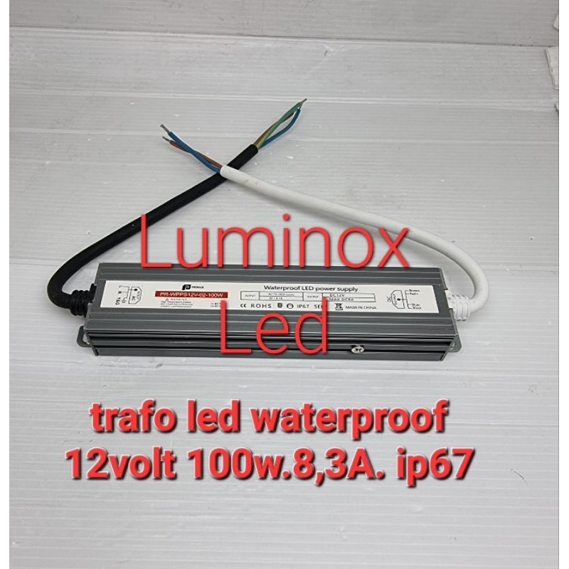 Jual trafo led waterproof 12volt 100w 8a ip67 / driver psu led 100watt ...