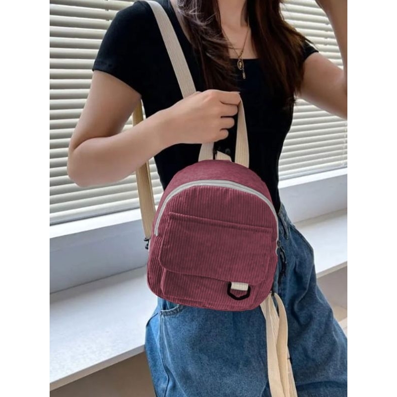 Jual Tas Ransel Mini / Tas Mini Corduroy / Tas Wanita Imut | Shopee ...