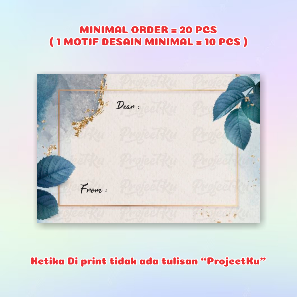 Jual Greeting Card POLOS Ukuran 10x6,5 cm - Gift Card - Kartu Ucapan ...