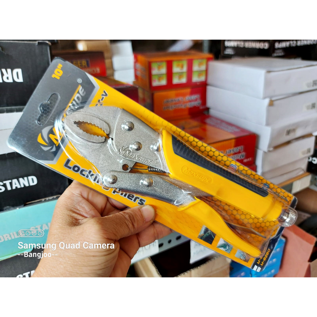 Jual tang buaya LOCKING PLIERS 10" Oval / Tang Klem jepit handle rubber ...