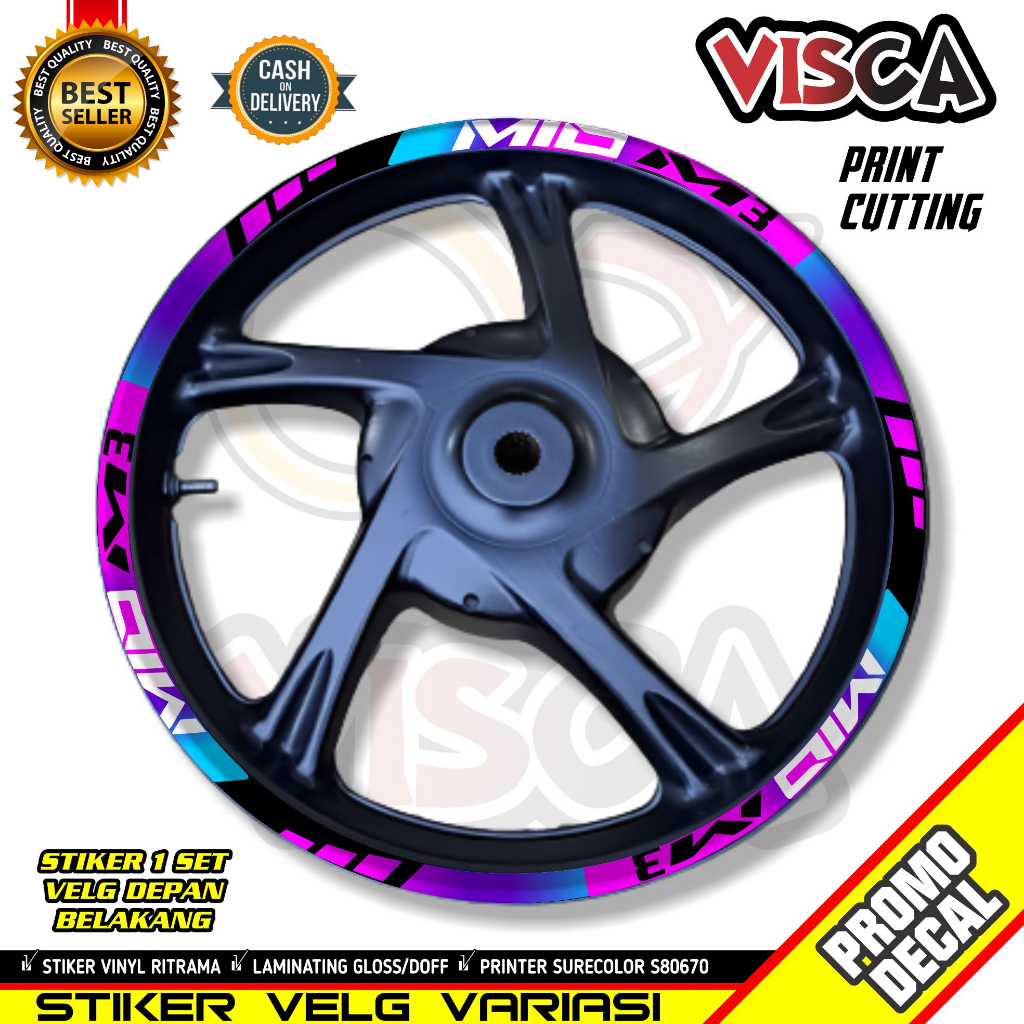Jual Stiker Velg List Velg Motor Stiker Velg MIO M3 Bunglon | Shopee ...