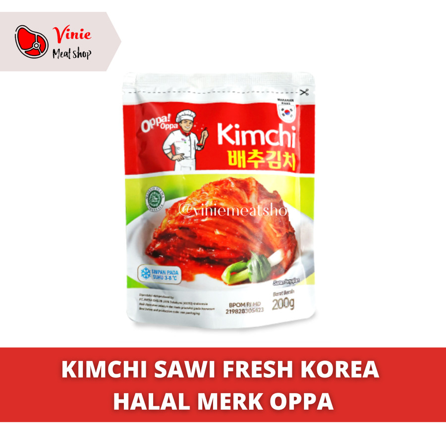 Jual Kimchi Sawi Fresh Korea Halal merk Oppa | Shopee Indonesia