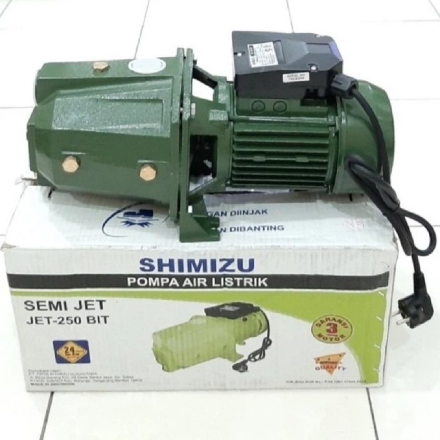 Jual Pompa Air Shimizu Semi Jet Pump JET 250 BIT 250W 250 Watt Mesin Pompa Air Sumur Dangkal ...
