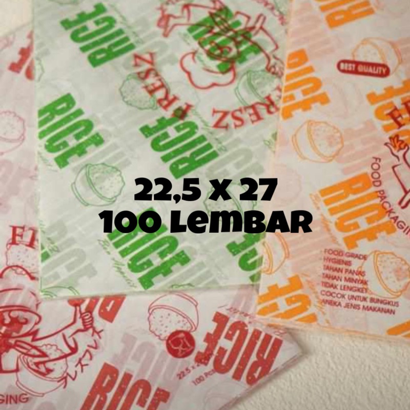 Jual KERTAS NASI KFC 22.5x27cm KERTAS PEMBUNGKUS NASI KERTAS WRAP ... Jual KERTAS NASI KFC 22.5x27cm KERTAS PEMBUNGKUS NASI KERTAS WRAP ...