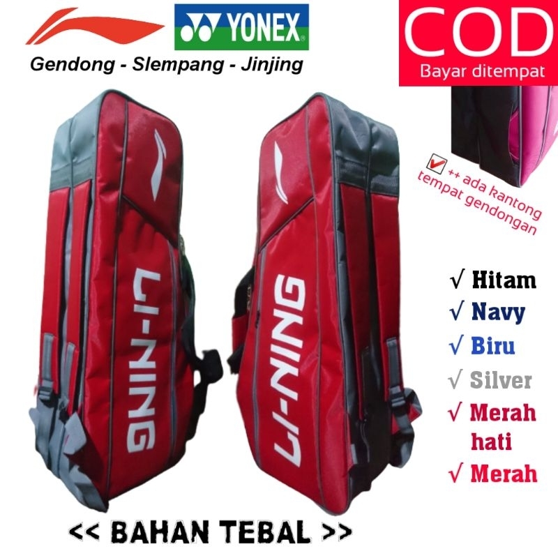 Jual Tas Raket Tas Badminton BAHAN TEBAL Tas bulutangkis Pria Wanita ...