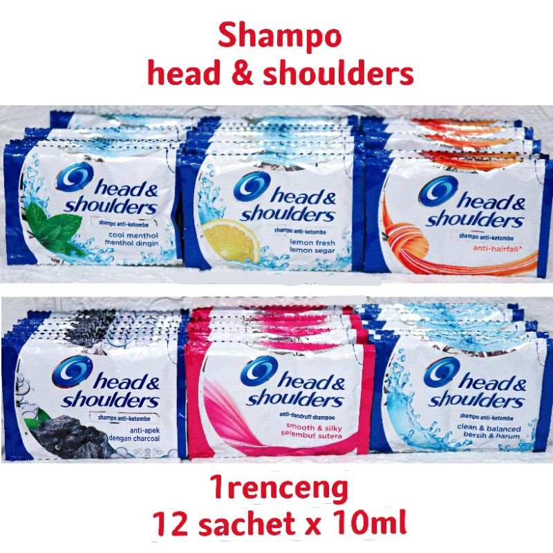 Jual { 1 Renceng isi 12 } Shampoo Head & Shoulders Sachet Rencengan isi ...