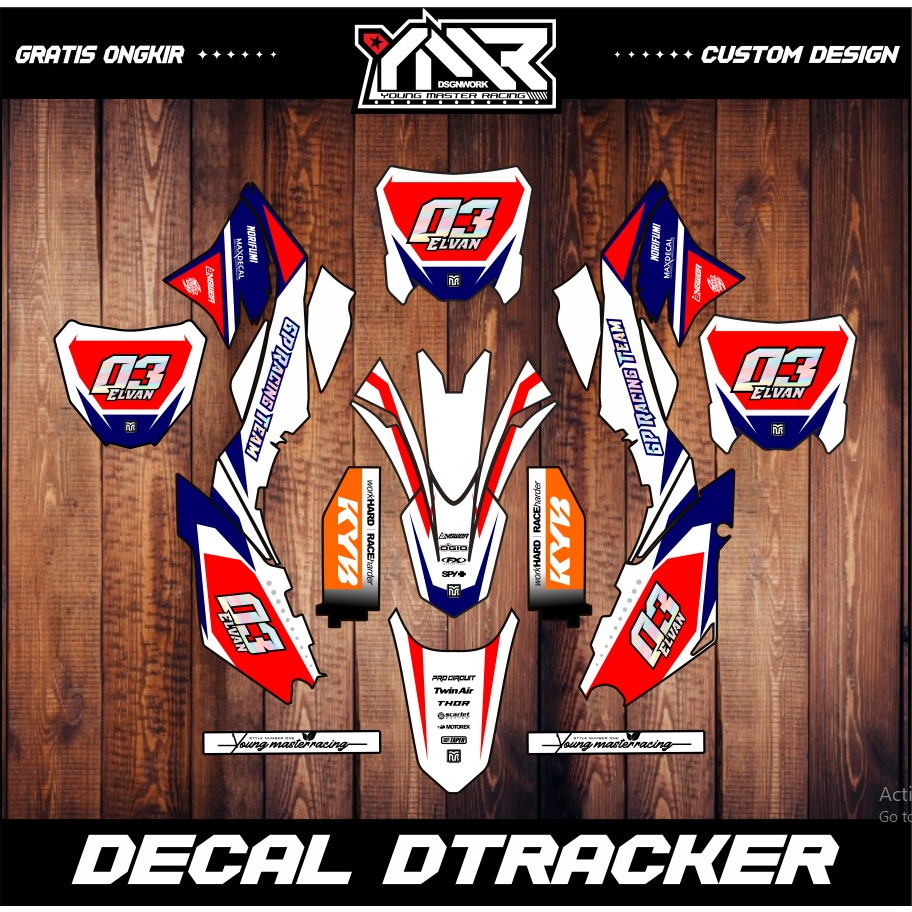 Jual Decal sticker stiker motor D TRACKER/DTX Full custom warna cerah ...