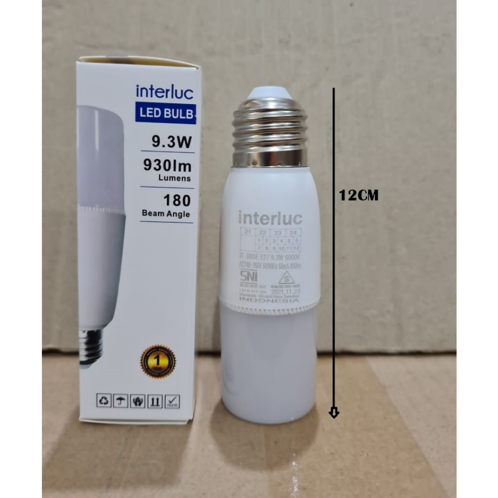 Jual Lampu INTERLUC LED Bulb STICK 9W 9.3W Bohlam LED INTERLUC STICK 9 WATT 9.3 WATT | Shopee ...