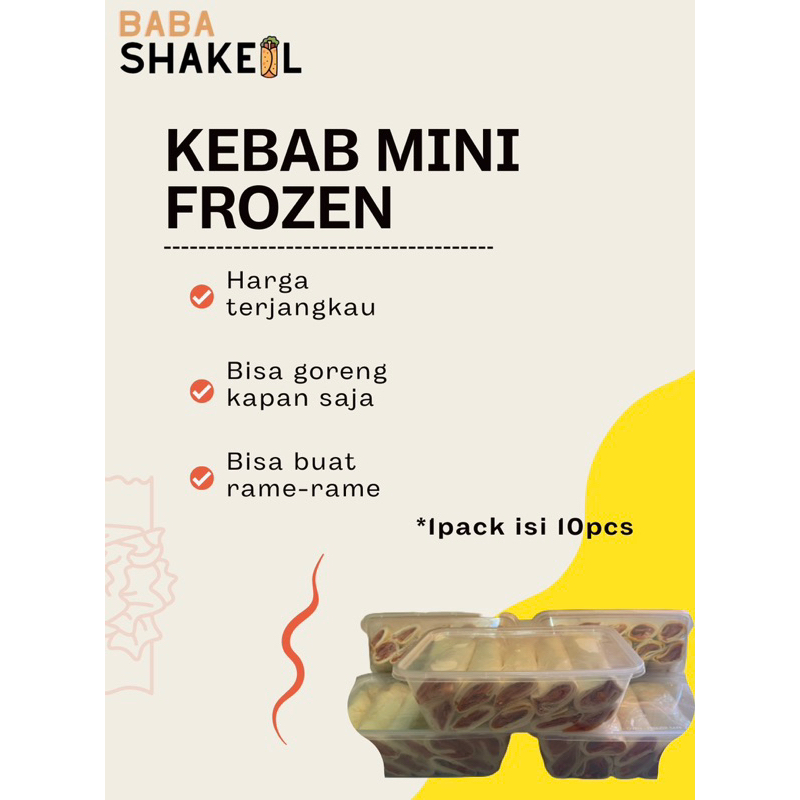 Jual KEBAB MINI FROZEN BABA SHAKEIL 1 BOX ISI 10 FULL DAGING | Shopee ...