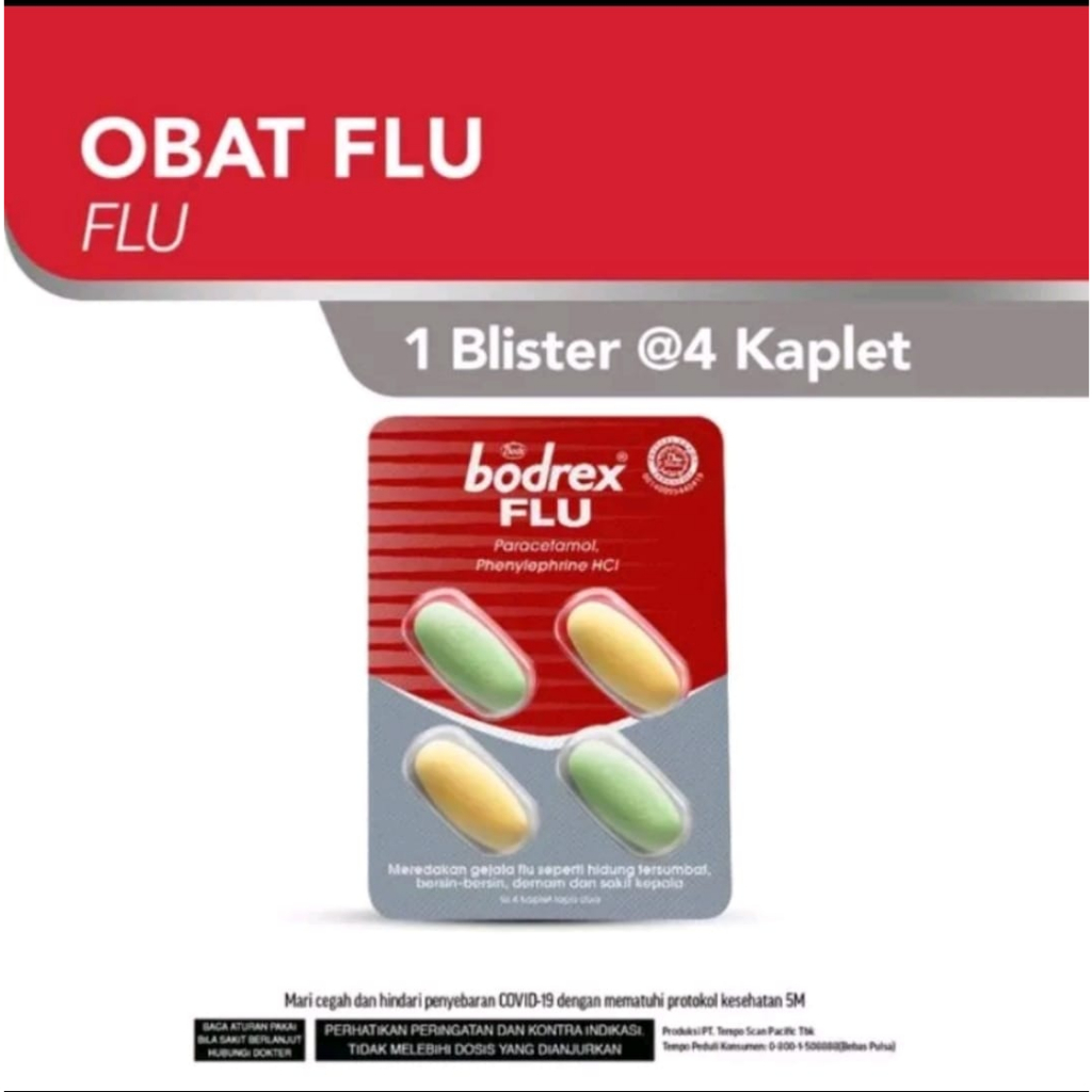 Jual Bodrex Flu 1 BLISTER @ 4 kaplet | Shopee Indonesia
