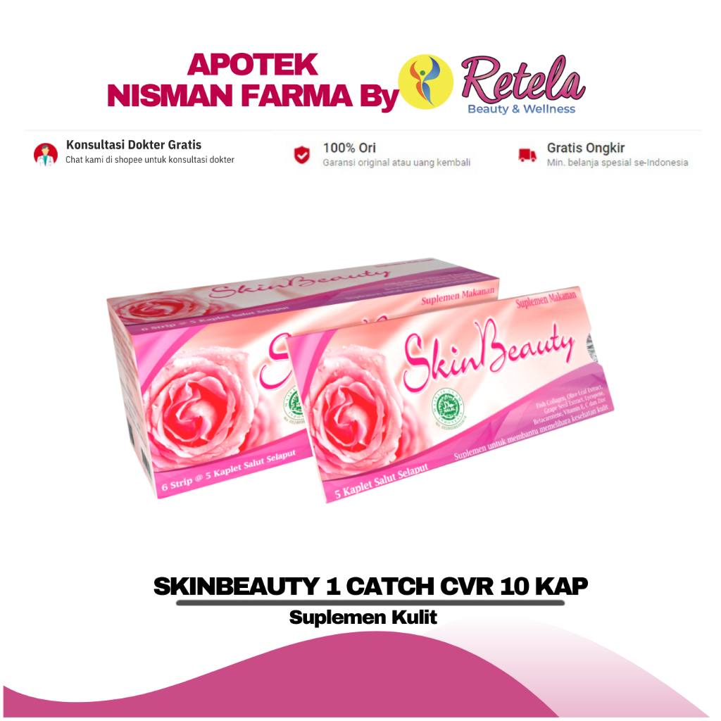 Jual SKINBEAUTY 1 CATCHCOVER ISI 5 KAPLET / SUPLEMEN KULIT / VITAMIN ...