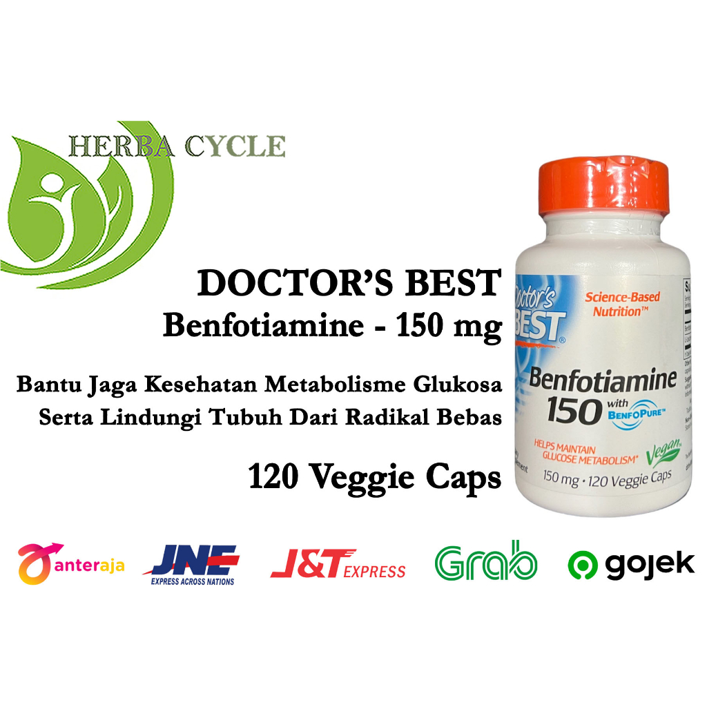 Jual Doctor Best Benfotiamine 150mg 120 VCap Kesehatan Metabolisme Glukosa | Shopee Indonesia