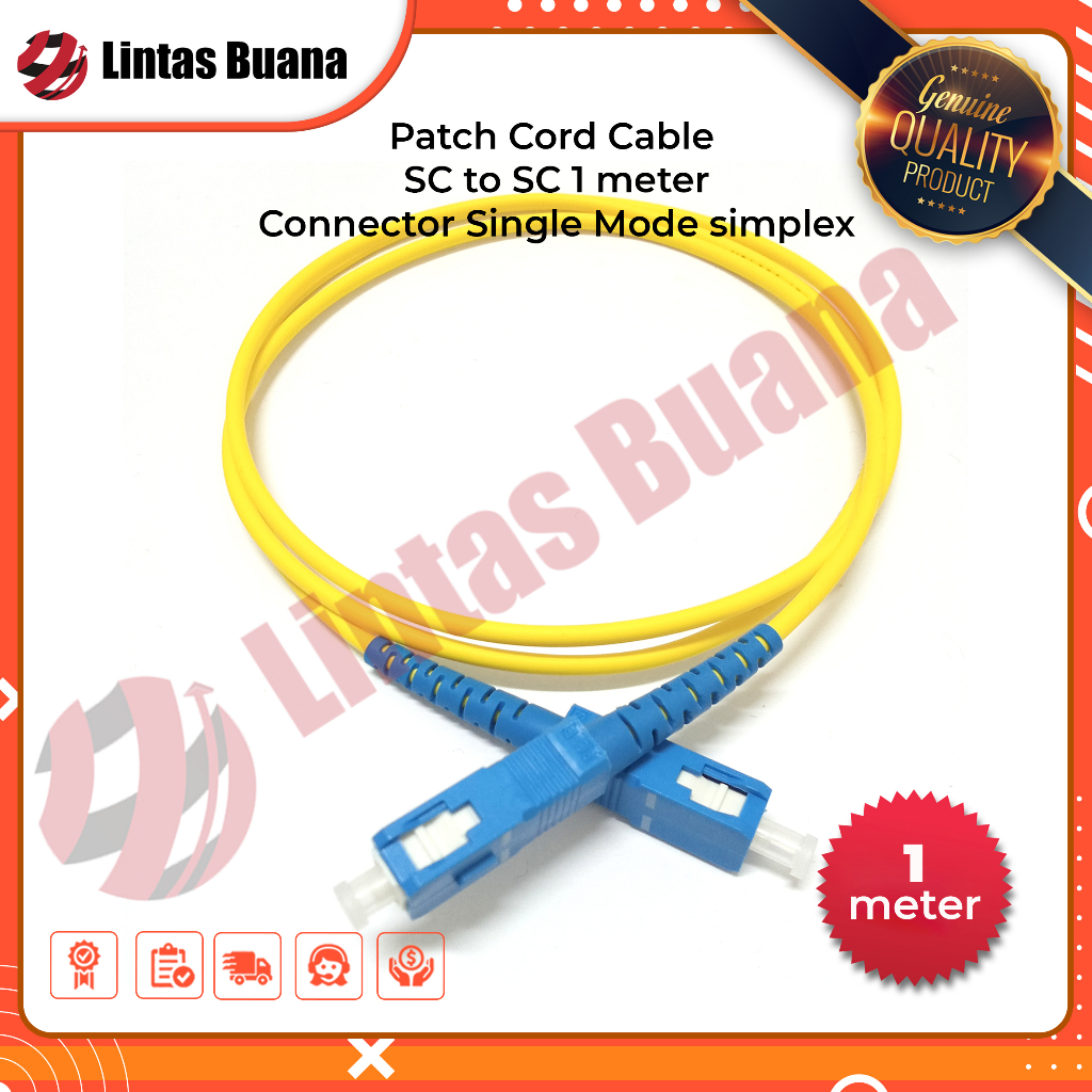 Jual Patch Cord Cable SC to SC 1M Connector Single Mode simplex | Shopee Indonesia