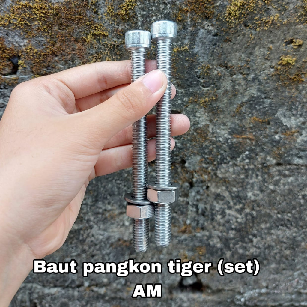 Jual BAUT PANGKON MESIN DEPAN HONDA TIGER CB GL STAINLESS KUNCI L SET ...