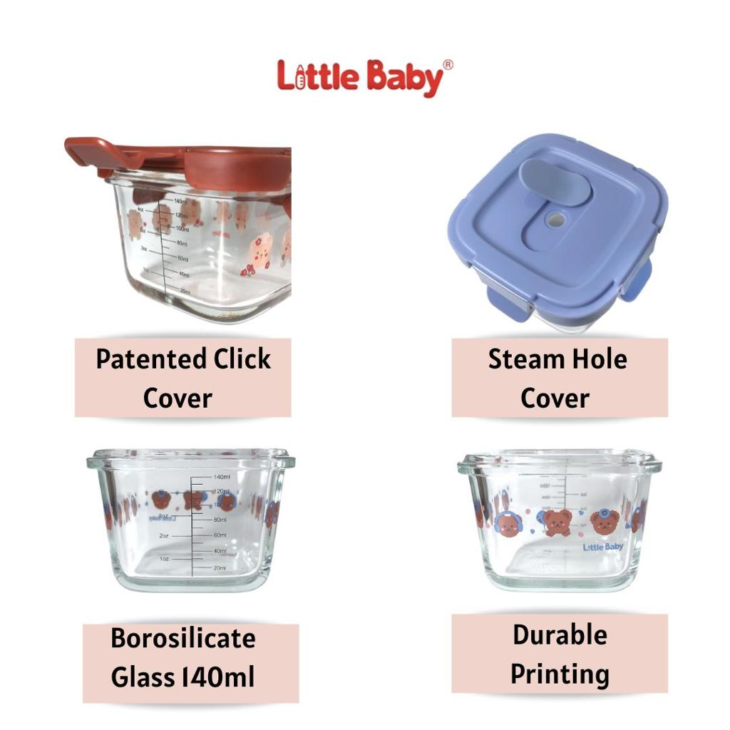 Jual Little Baby | Baby Food Kontainer | Kontainer Mpasi Kaca | Glass ...
