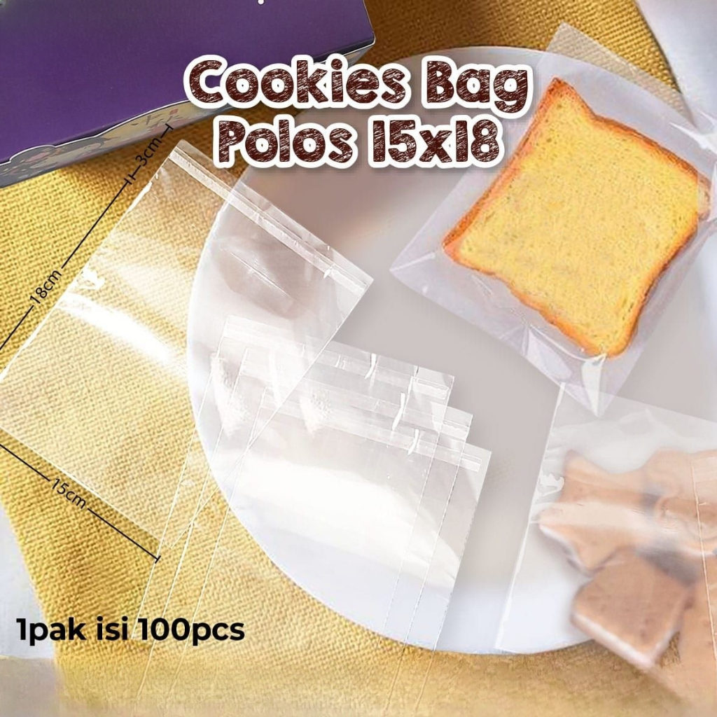 Jual Cookies Bag Polos 15 x 18 Cm (1 Pak 100 Pcs) | Shopee Indonesia