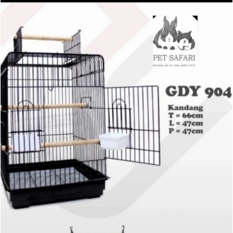 Jual Kandang Burung Besi Besar Bird Cage Dayang GDY-904 B P47xL47xT66cm ...