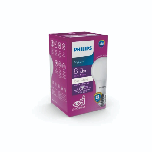Jual PHILIPS LEDBulb 8W E27 6500K 230V | Shopee Indonesia