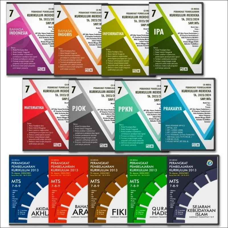 Jual PAKET BUNDLING PERANGKAT MODUL AJAR 13 MAPEL KURIKULUM MERDEKA KELAS 7 | Shopee Indonesia
