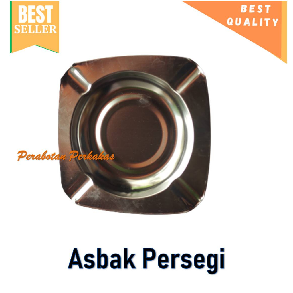 Jual Tempat Sampah / Asbak Stainless Bulat Persegi Ukuran 12 cm ...