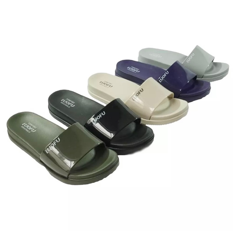 Jual LUOFU ORIGINAL Sandal slop wanita import Sandal luofu wanita murah ...