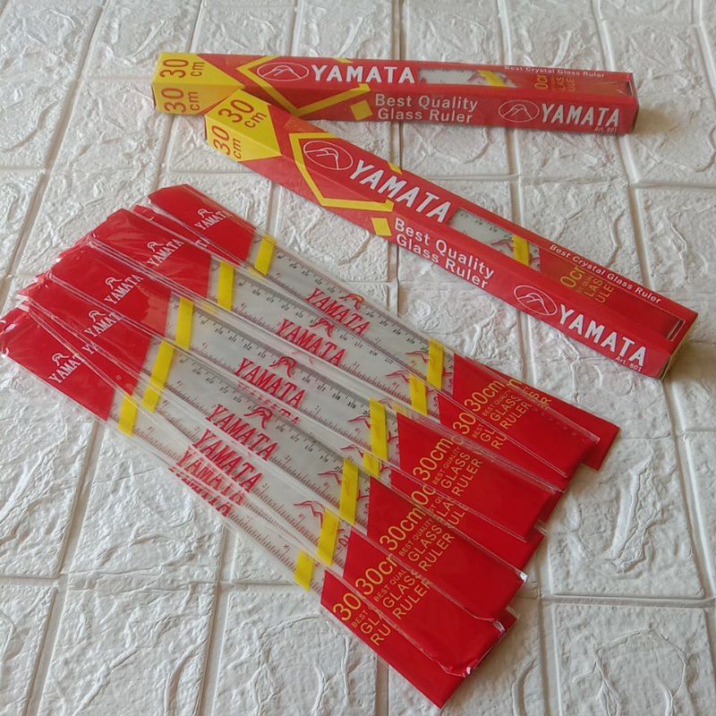 Jual (12 PCS) PENGGARIS MIKA 30 CM)PENGGARIS YAMATA/Penggaris/Busur ...